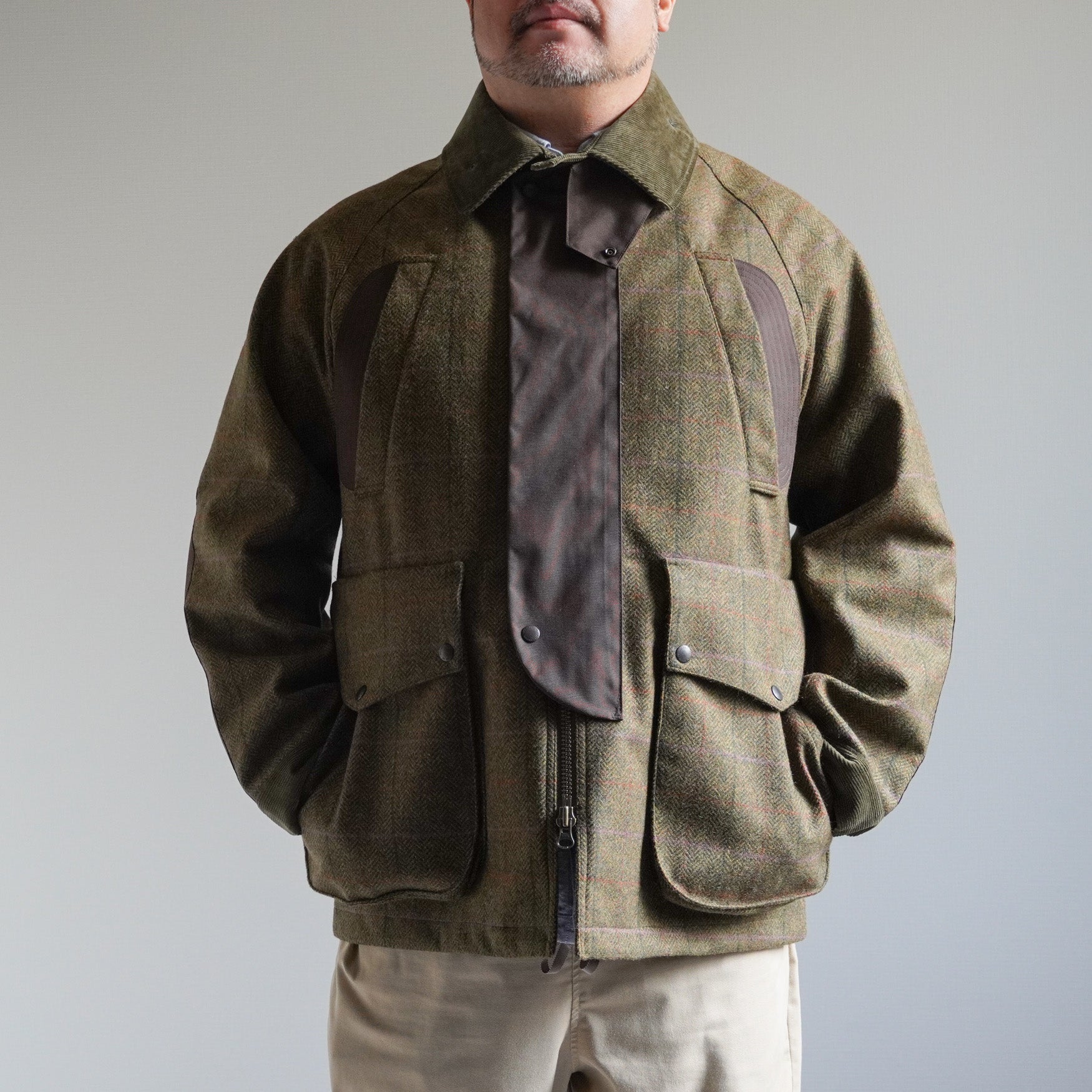 Moon Tweed 3 Layered Jacket --Olive- – TENG STORE OSAKA